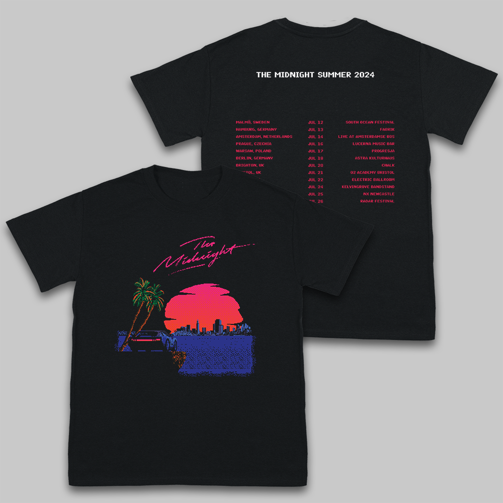 8-bit Car 2024 Tour Black T-Shirt - The Midnight – The Midnight UK